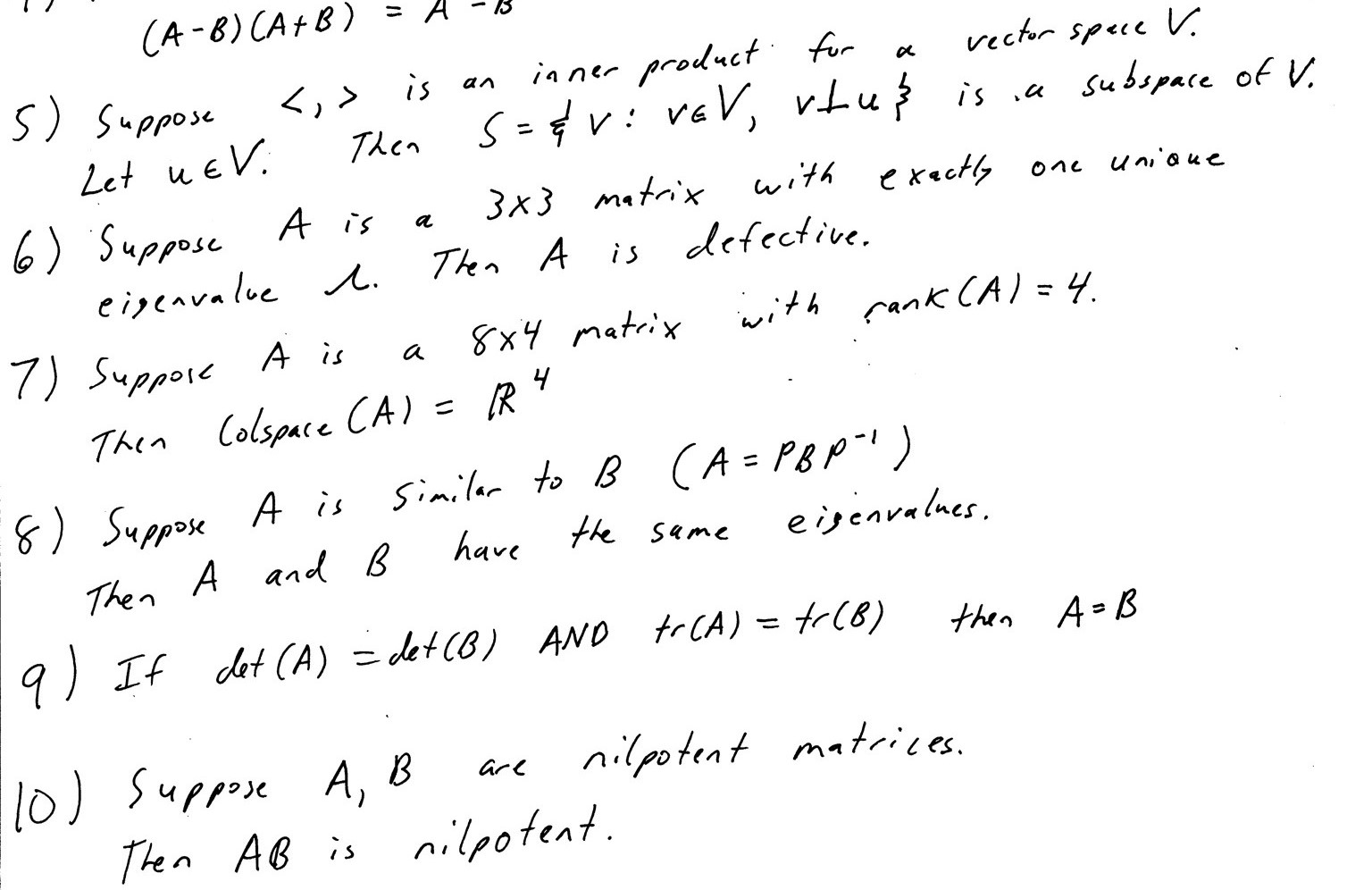 Solved FALSE and TRUE, give prove if True and counterexample | Chegg.com