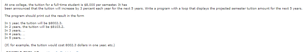 Solved At one college, the tuition for a full-time student | Chegg.com