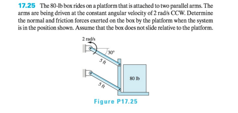 The 80-lb box rides on a platform that is attached to | Chegg.com