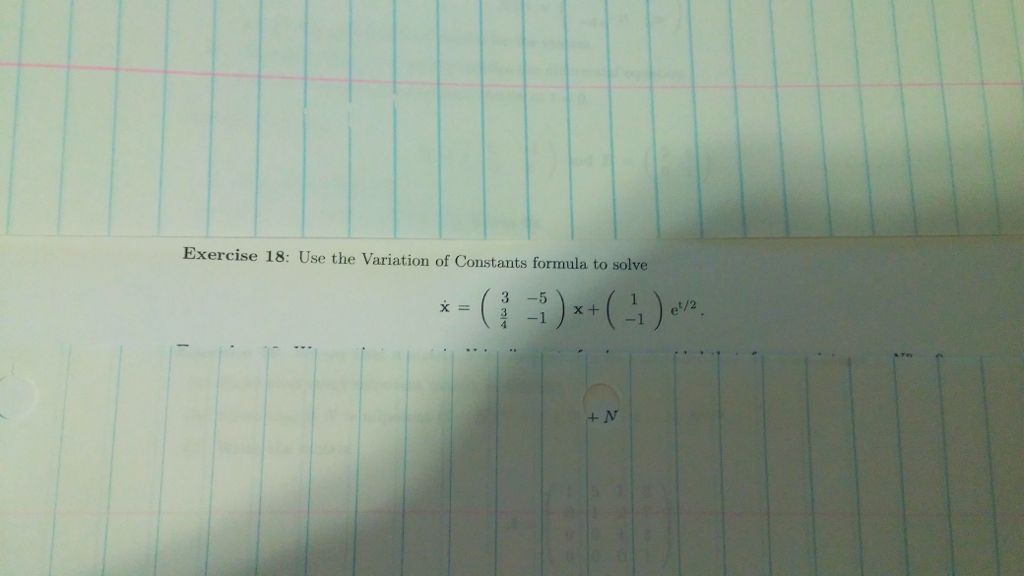 Solved Use the Variation of Constants formula to solve x = | Chegg.com