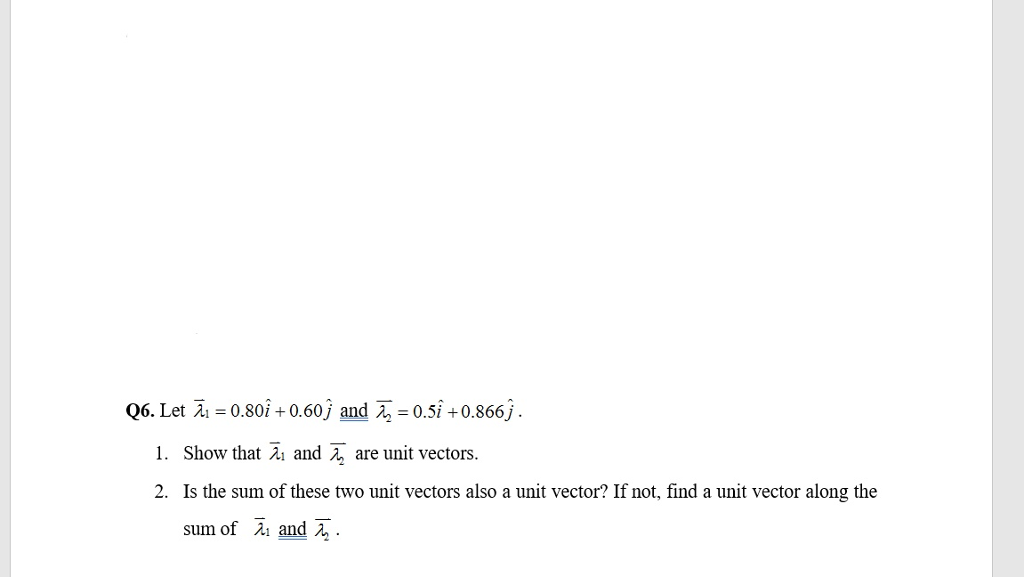 Solved Let lambda bar_1 = 0.80i + 0.60 j and lambda bar_2 = | Chegg.com