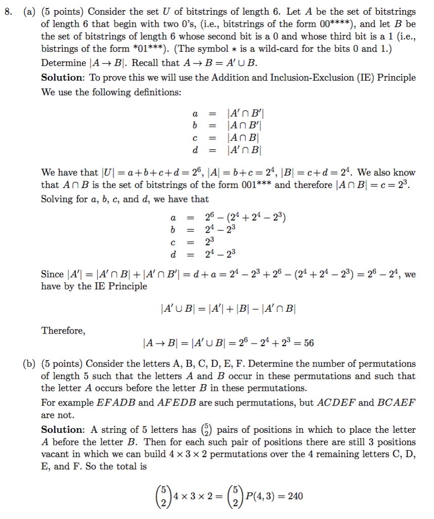 Solved I have the solutions provide for the following | Chegg.com