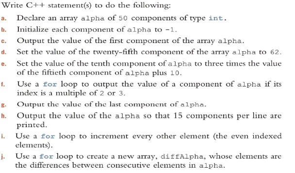 Solved Write C++ statement(s) to do the following: a. | Chegg.com