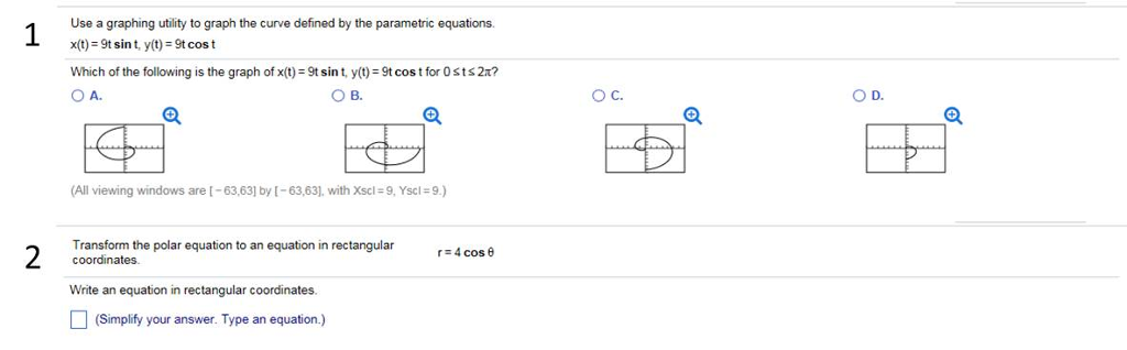 Solved Use a graphing utility to graph the curve defined by | Chegg.com