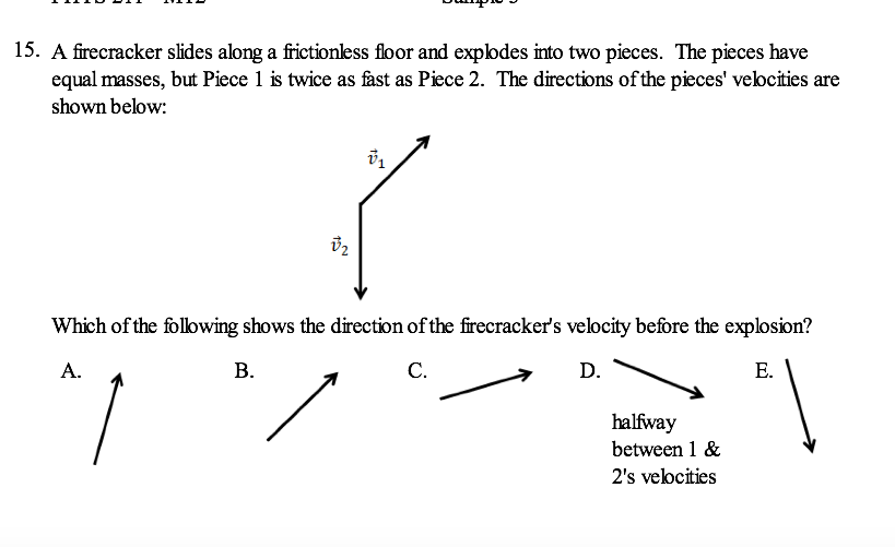 Solved A firecracker slides along a frictionless floor and | Chegg.com