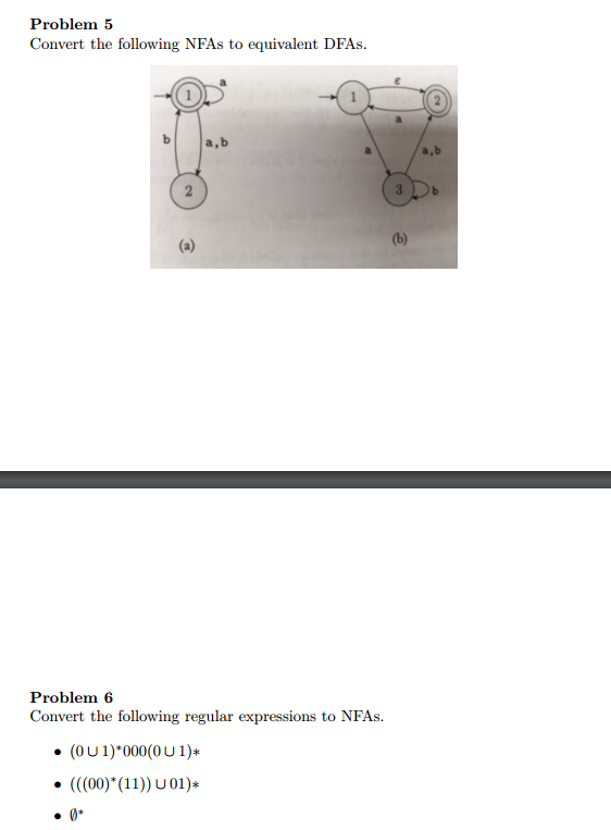 Solved Convert the following NFAs to equivalent DFAs. | Chegg.com