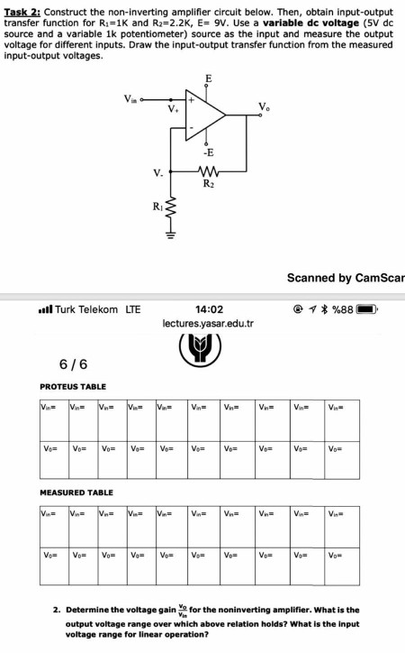 Solved Task 1i Construct the inverting amplifier circuit | Chegg.com