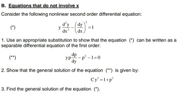 Solved Consider the following nonlinear second order | Chegg.com