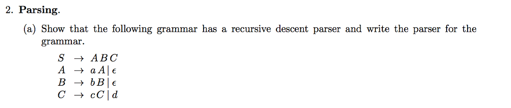 Solved Show that the following grammar has a recursive | Chegg.com