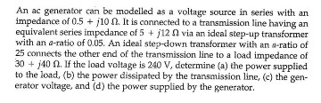 Solved An ac generator can be modelled as a voltage source | Chegg.com