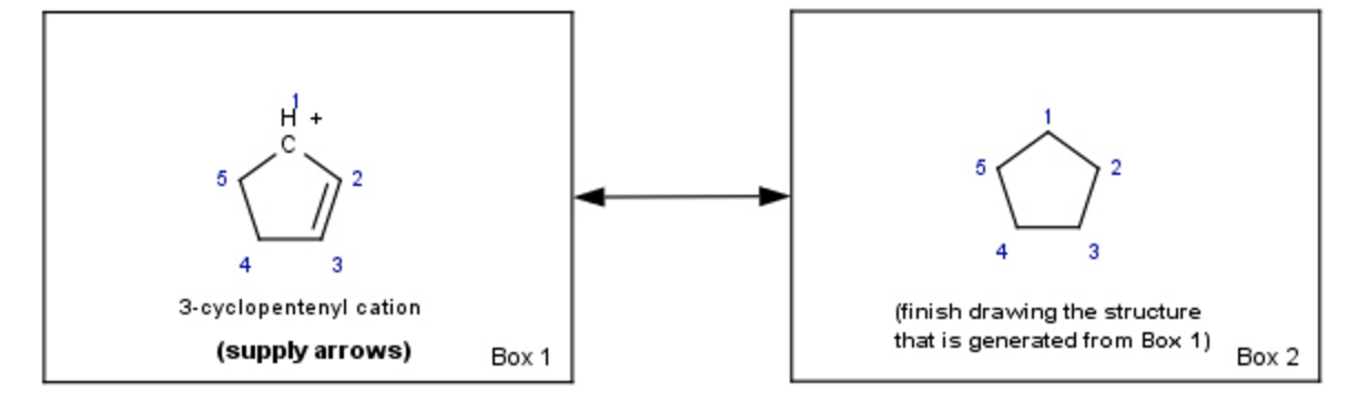 Solved A second resonance structure for the 3-cyclopentenyl | Chegg.com