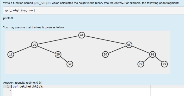 Solved Write a function named get_height which calculates | Chegg.com