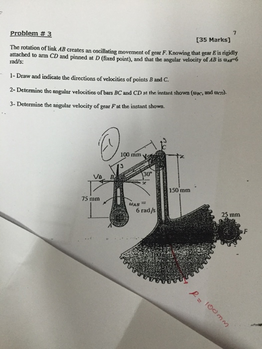 Solved The rotation of link AB creates an oscillating | Chegg.com