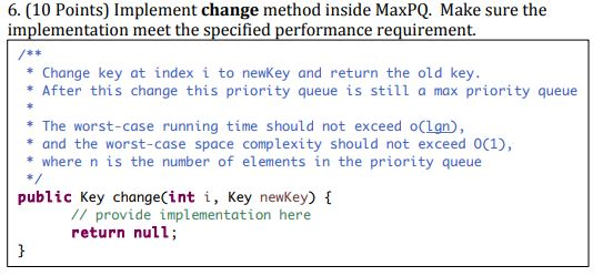 Package assignment2; public Key change {/*** Change | Chegg.com