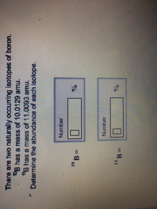 Solved There are two naturally occurring Isotopes of boron. | Chegg.com