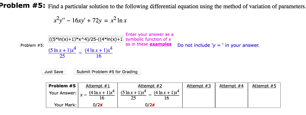 Solved Find A Particular Solution To The Following 
