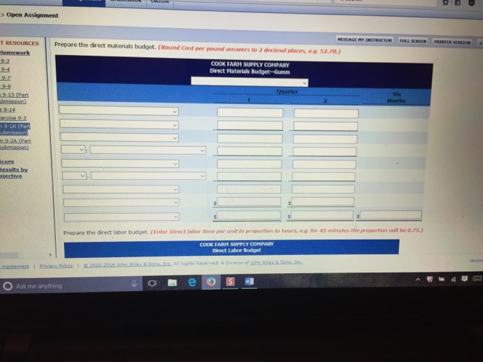 Solved MESSAGE MY INSTRUCT ESOURCES Problem 9-1A (Part Level | Chegg.com