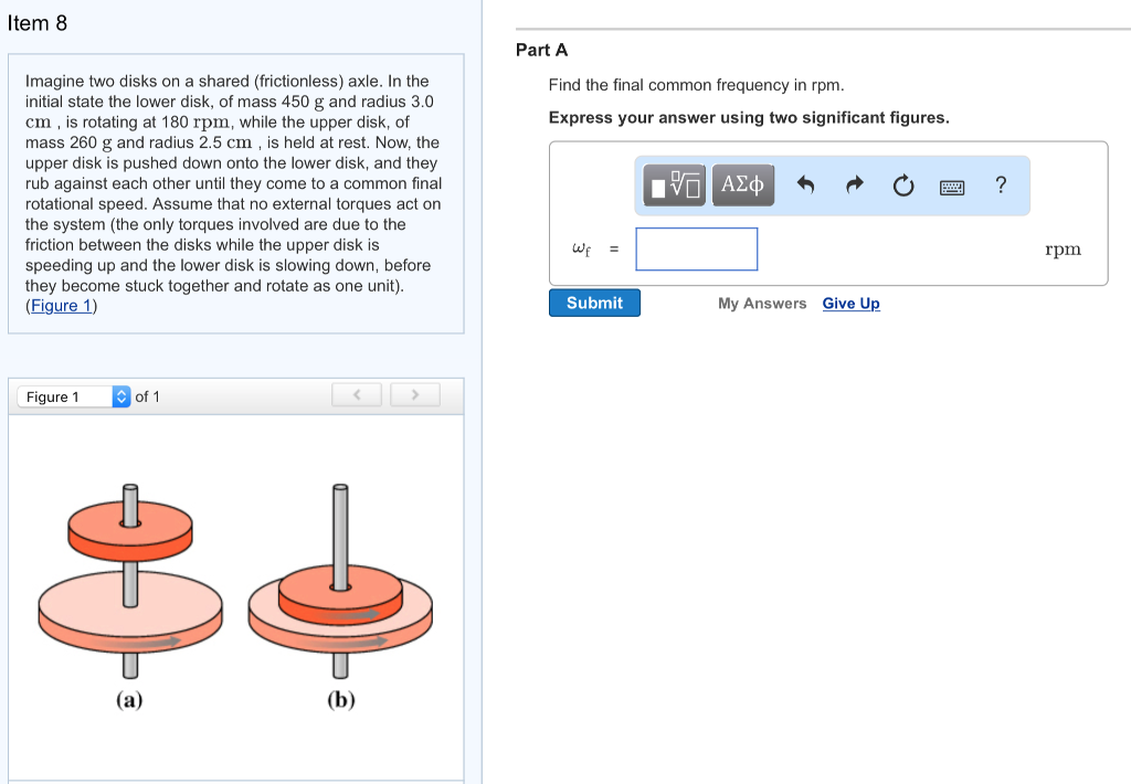 Solved Imagine two disks on a shared (frictionless) axle. In | Chegg.com