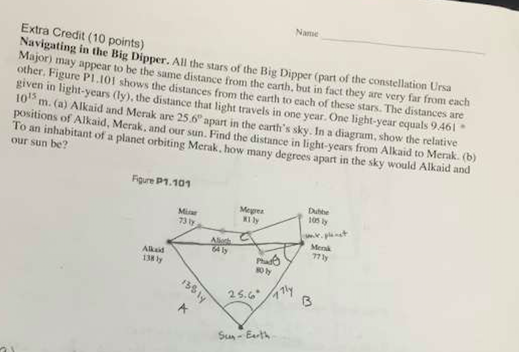 Solved Name Extra Credit (10 points) avigating in the Big | Chegg.com