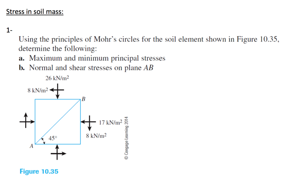 Solved Stress in soil mass: 1- Using the principles of | Chegg.com