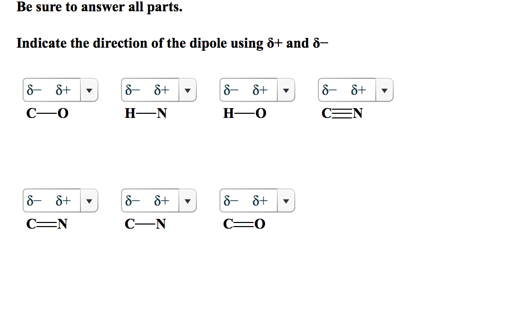 Solved Be sure to answer all parts. Indicate the direction | Chegg.com