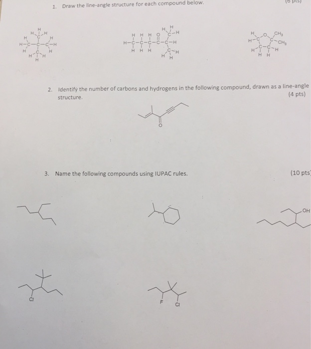 Solved Draw the line-angle structure for each compound | Chegg.com