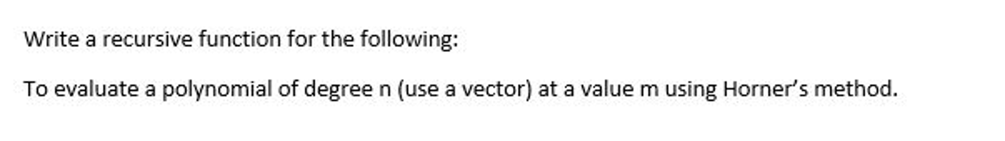 Solved Write a recursive function for the following: To | Chegg.com