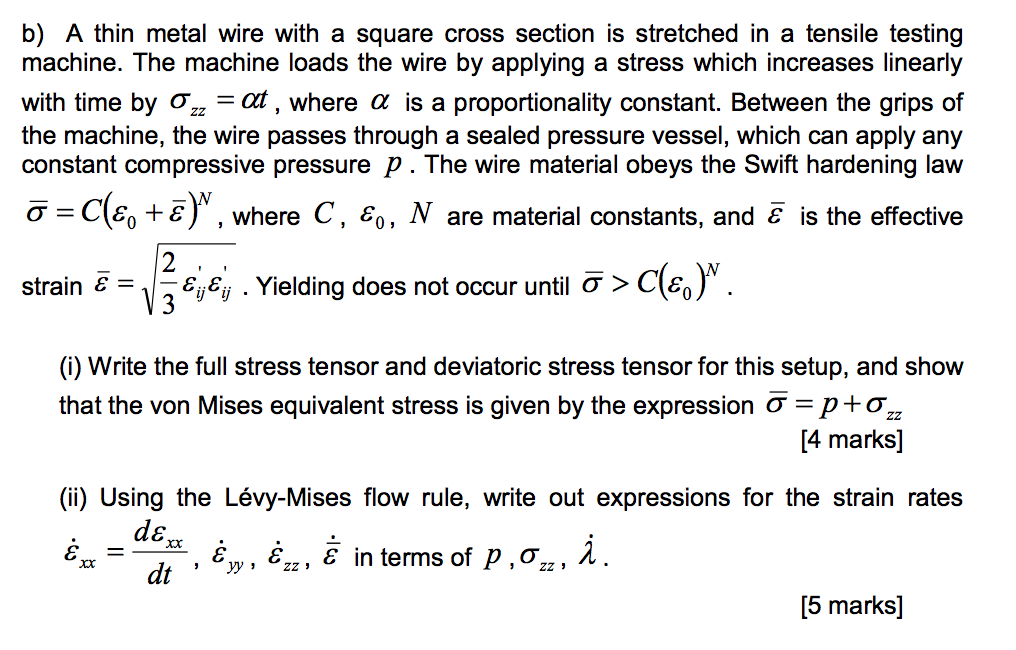 Solved A thin metal wire with a square cross section is | Chegg.com