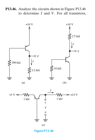 Solved P1346. Analyze the circuits shown in Figure P13.46 to | Chegg.com