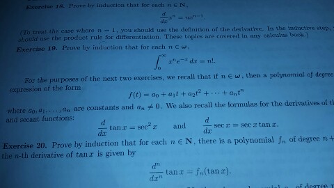 Solved Prove by induction that for each n element of N. | Chegg.com
