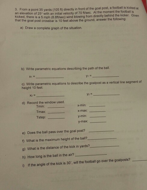 Solved From a point 35 yards (105 ft) directly in front of | Chegg.com