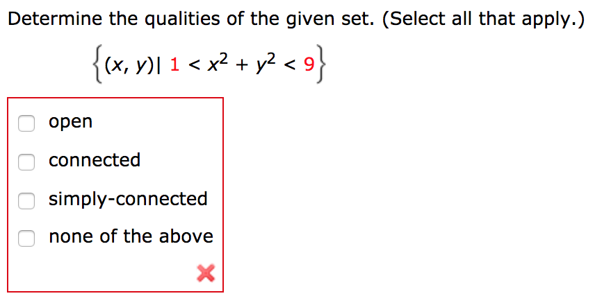 Solved Determine the qualities of the given set. (Select all | Chegg.com