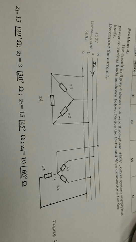Solved Problem 4:The circuit in figure 4 shows a 4 wire | Chegg.com
