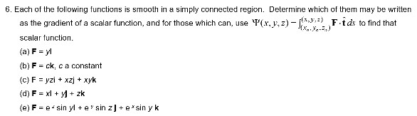 Solved 6. Each of the following functions is smooth in a | Chegg.com