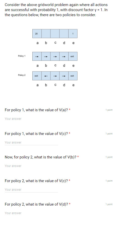 Consider the gridworld MDP where East and West | Chegg.com