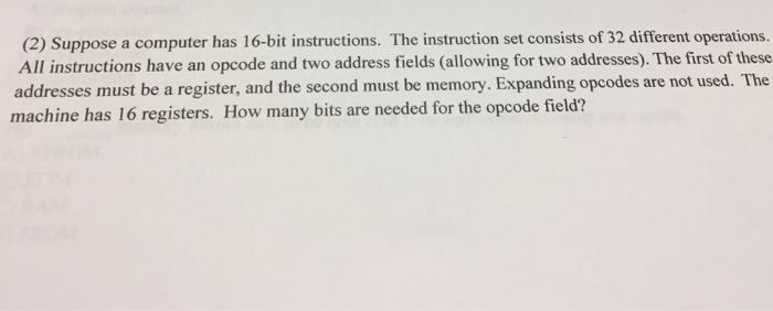 Solved Suppose a computer has 16-bit instructions. The | Chegg.com