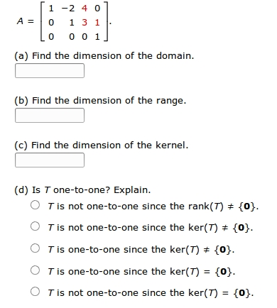 Solved Consider the linear transformation T: R4 ? R3 | Chegg.com