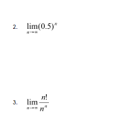 Solved Compute the following limits: lim n rightarrow | Chegg.com