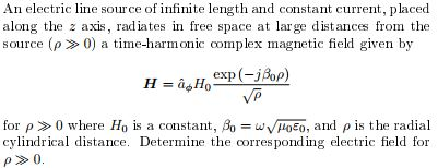Solved An electric line source of infinite length and | Chegg.com