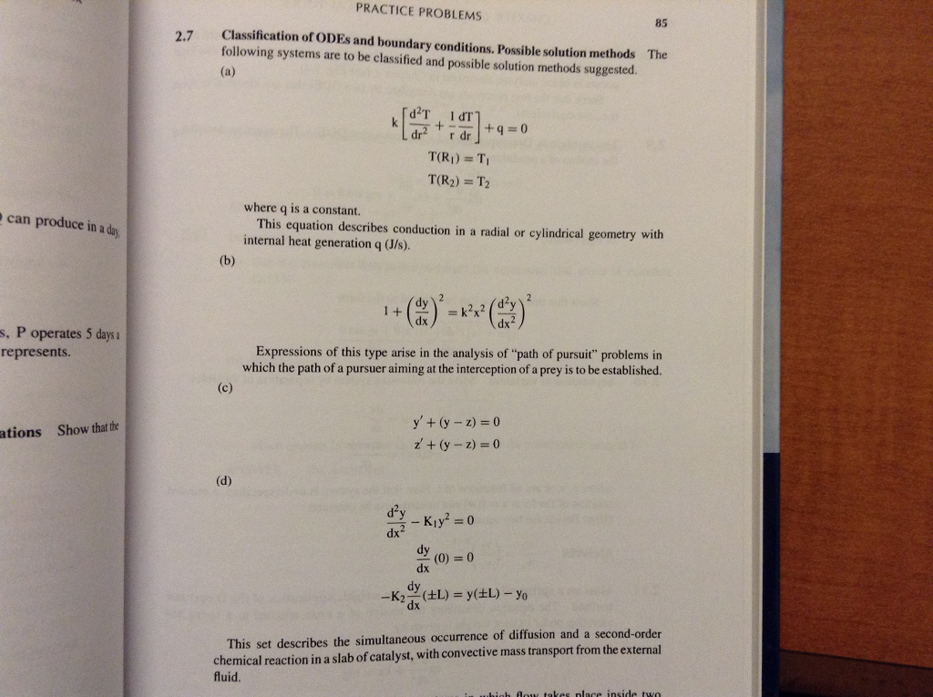 Solved Classification of ODEs and boundary conditions. | Chegg.com