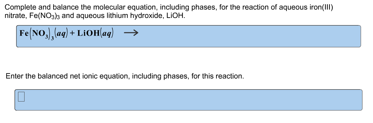 Solved Complete and balance the molecular equation, | Chegg.com