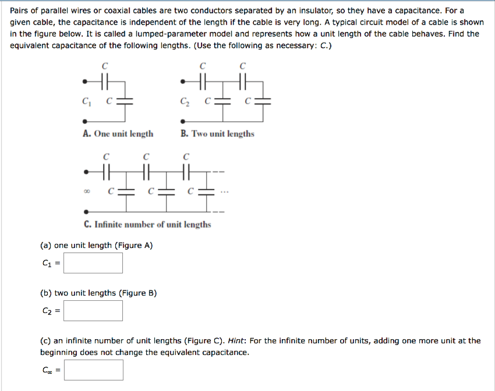 Solved Pairs of parallel wires or coaxial cables are two | Chegg.com