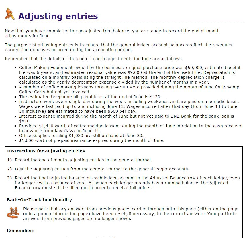 Solved Adjusting entries Now that you have completed the | Chegg.com