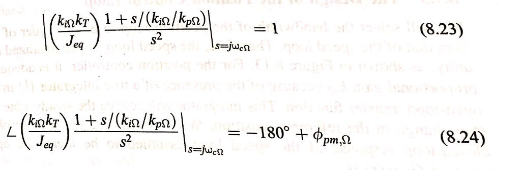 Solved In designing the position loop of Example 8.4, | Chegg.com