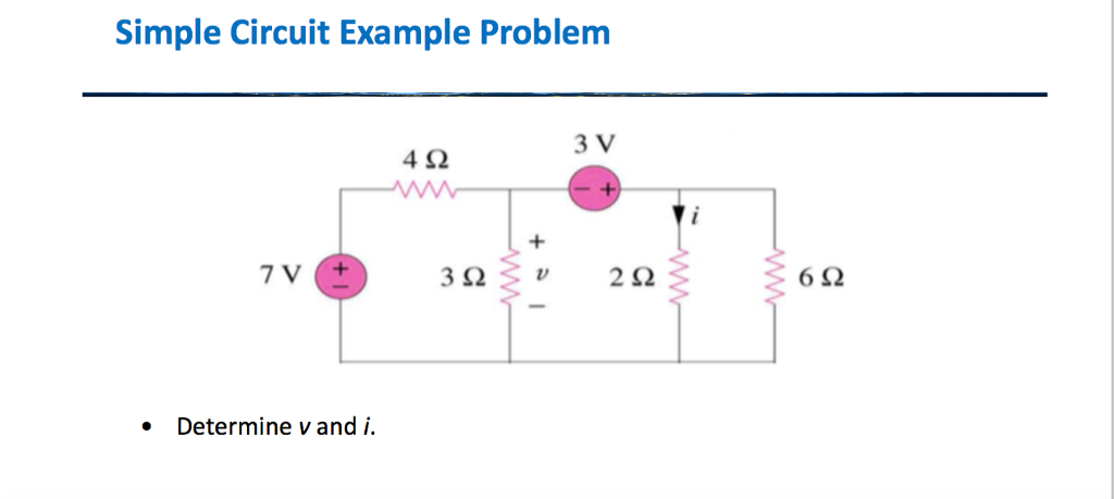 Solved Simple Circuit Example Problem 3 V 4? 6? . Determine | Chegg.com