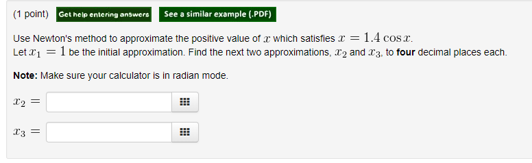 Solved (1 point Get help entering ansrs See a similar | Chegg.com