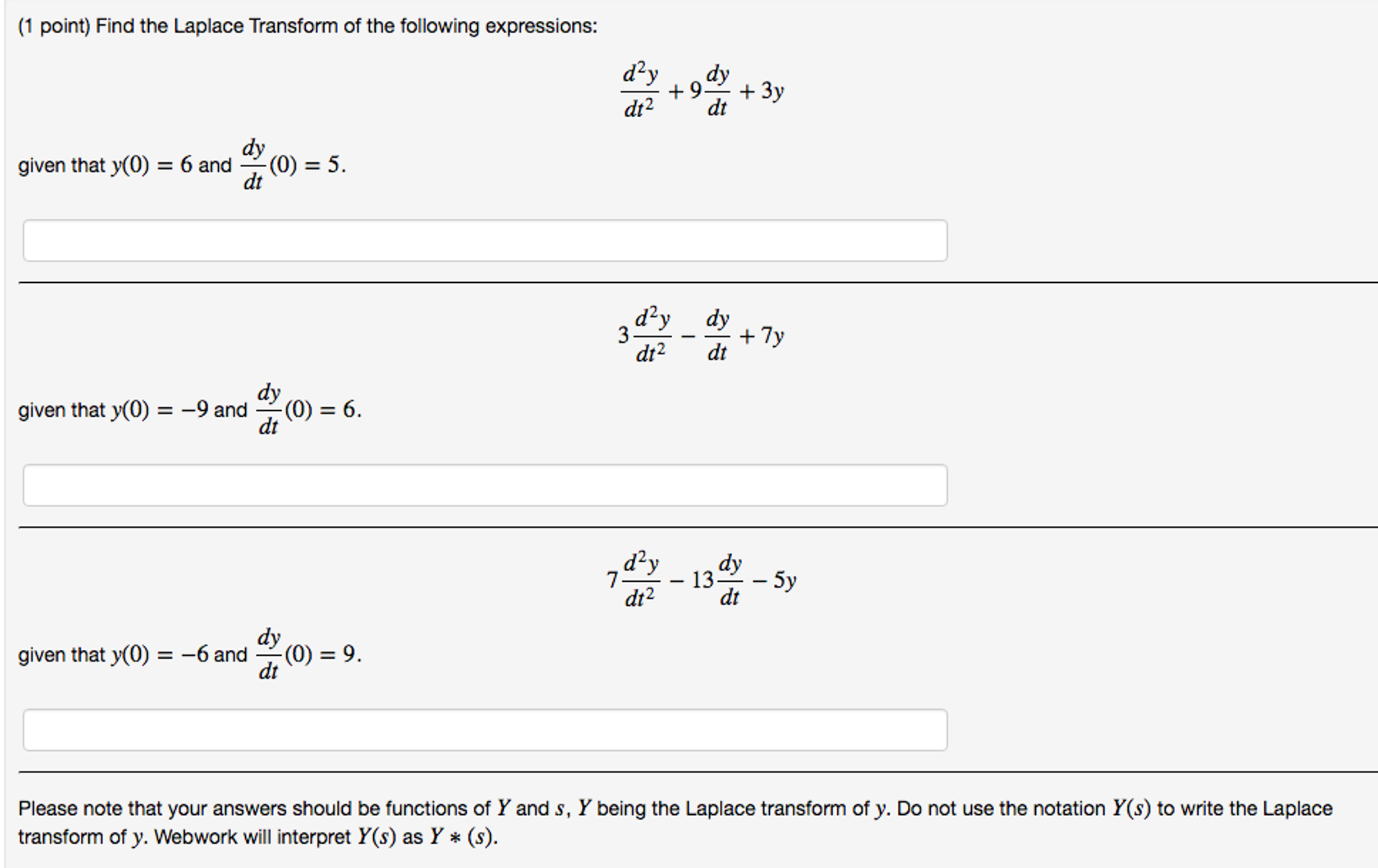 Solved Find the laplace transform of the following | Chegg.com