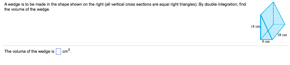 Solved A wedge is to be made in the shape shown on the | Chegg.com