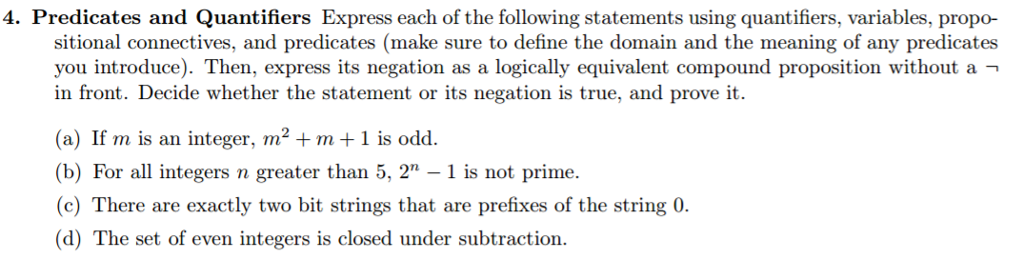 Solved Express each of the following statements using | Chegg.com
