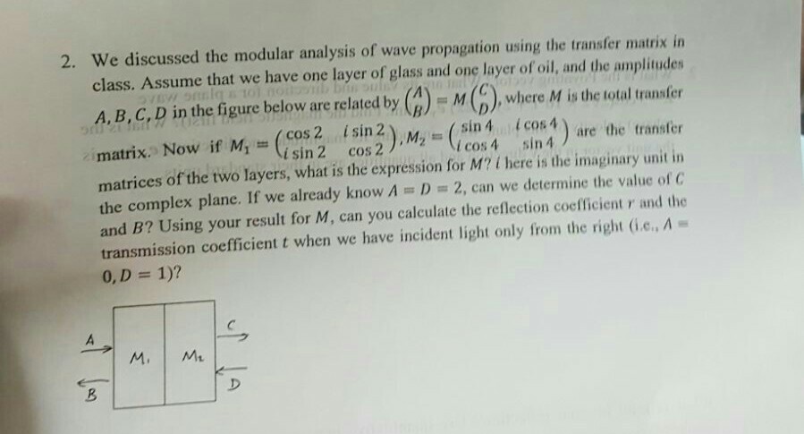 Solved 2. We discussed the modular analysis of wave | Chegg.com